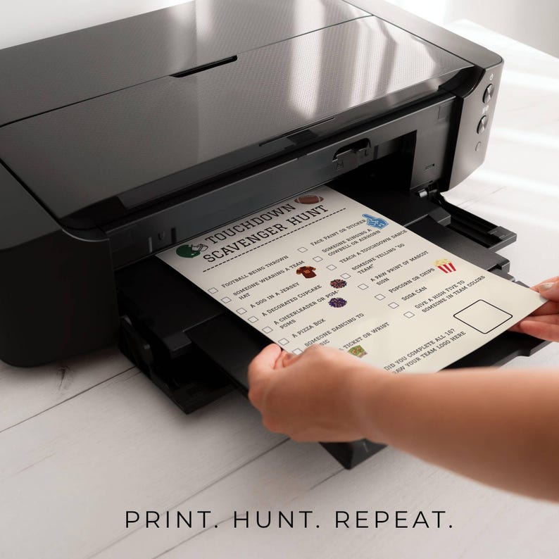 Football Scavenger Hunt for Kids: Game Day Party Activity (printable ...