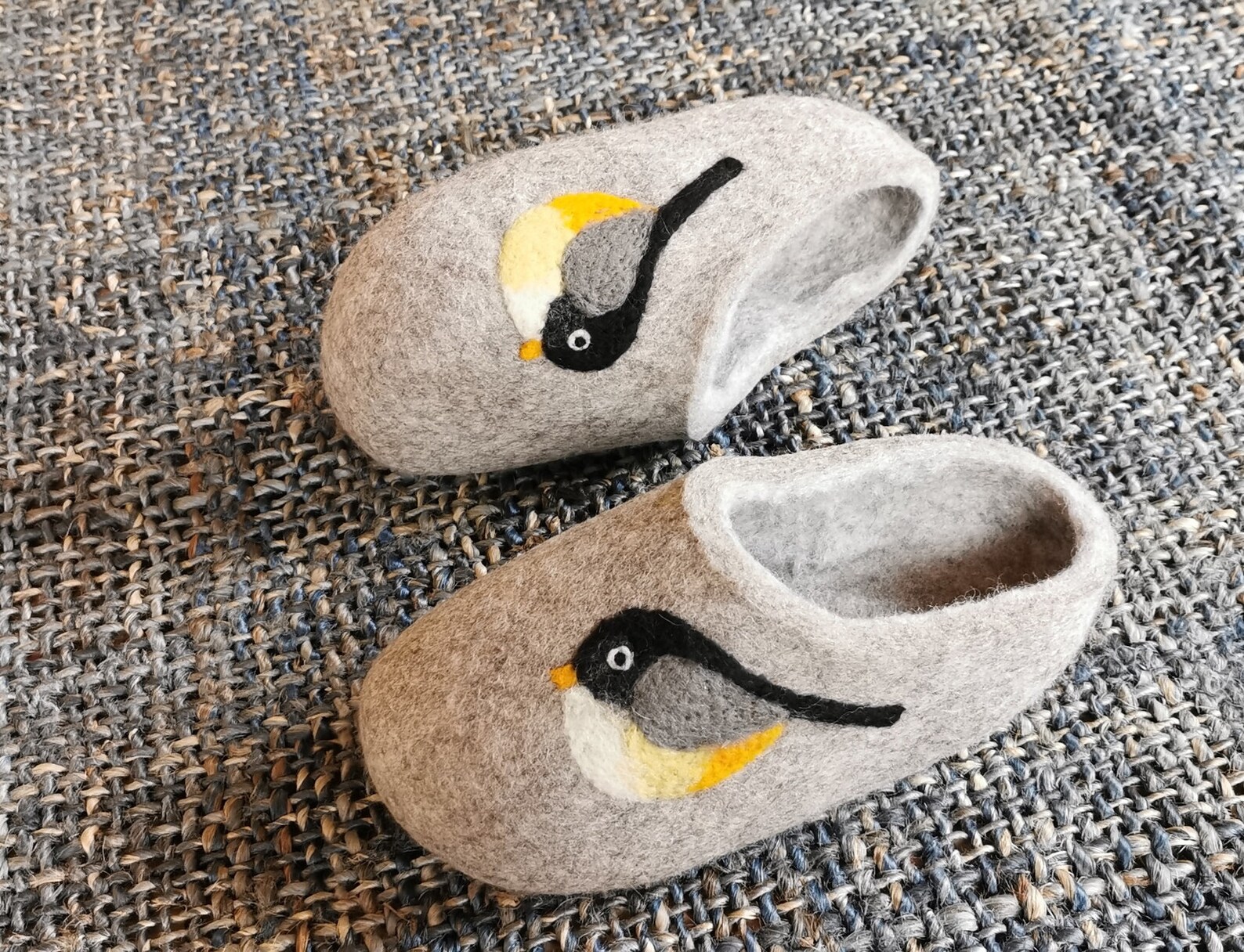 Handmade Natural Wool Slippers. Felted Woolen Slippers. Gray - Etsy