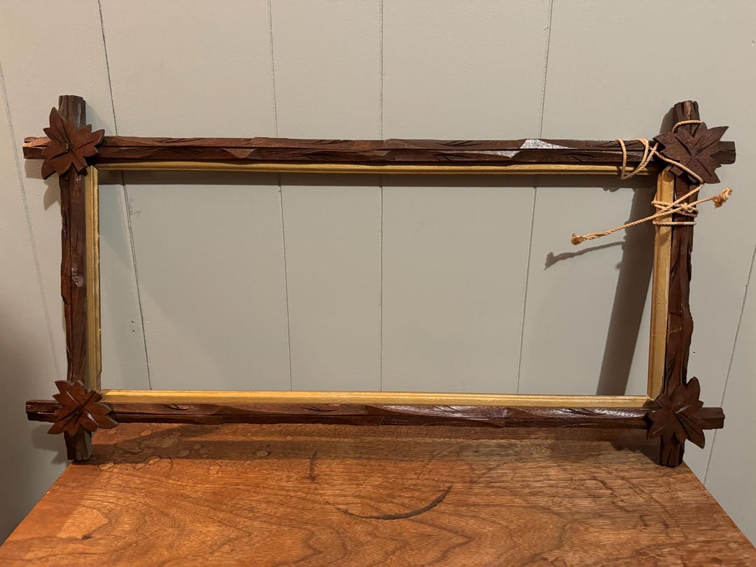 Antique Victorian Wooden Adirondack Frame With Leaf Motifs ~NEEDS ...