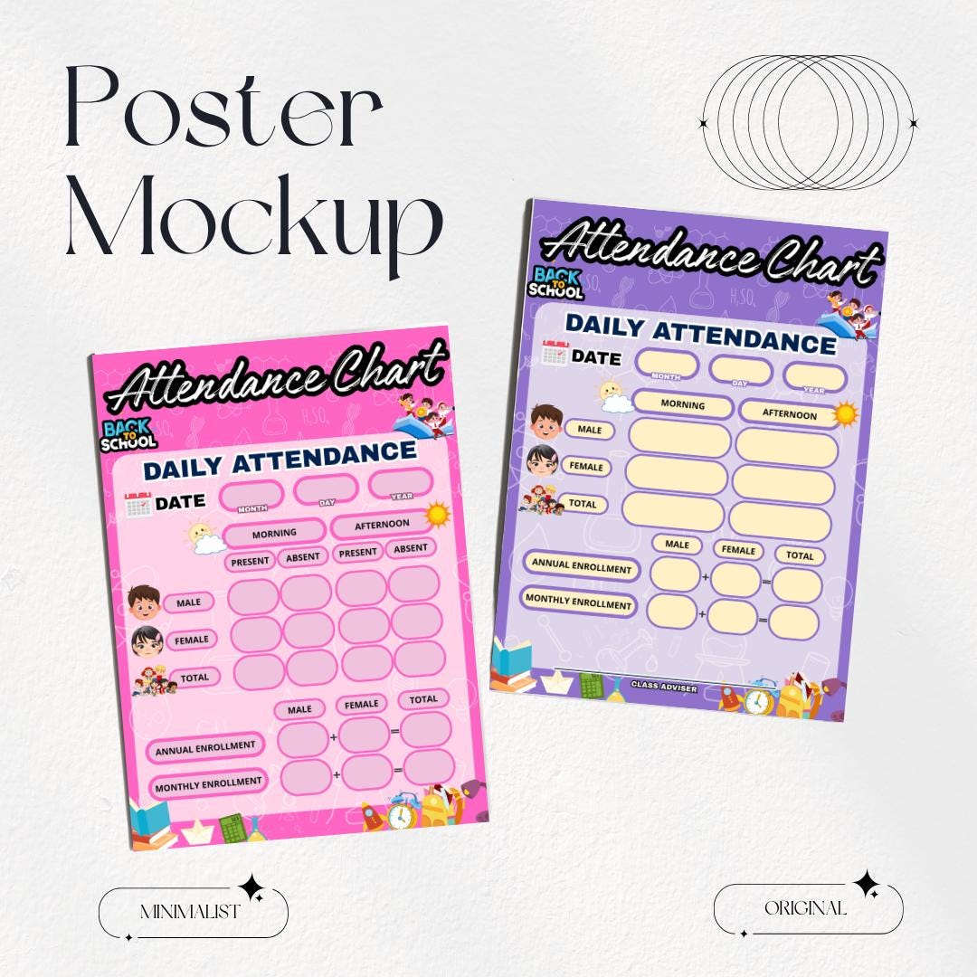 Editable Attendance Chart - Etsy