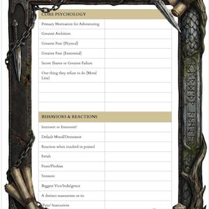 Ultimate Character Dossier Portfolio | Digital Google Doc for Ttrpgs ...