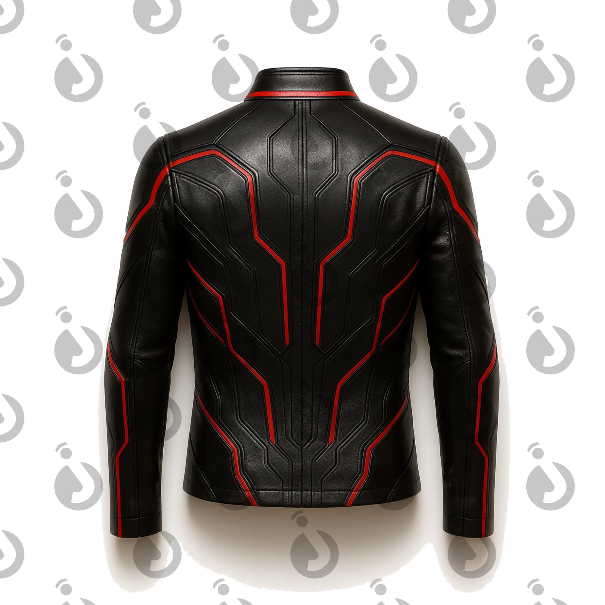 Men's Tron-inspired Black Real Leather Jacket, Cyberpunk Costume - Etsy