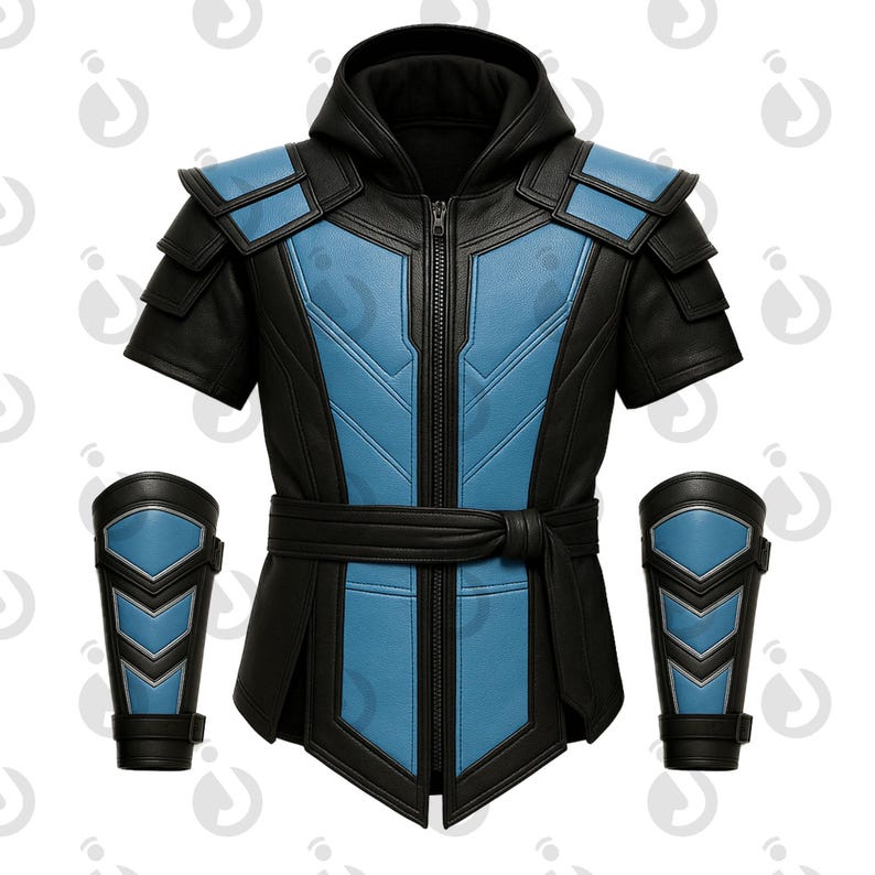 Sub-zero Mortal Kombat Cosplay: Handmade Leather Vest & Bracers - Etsy ...