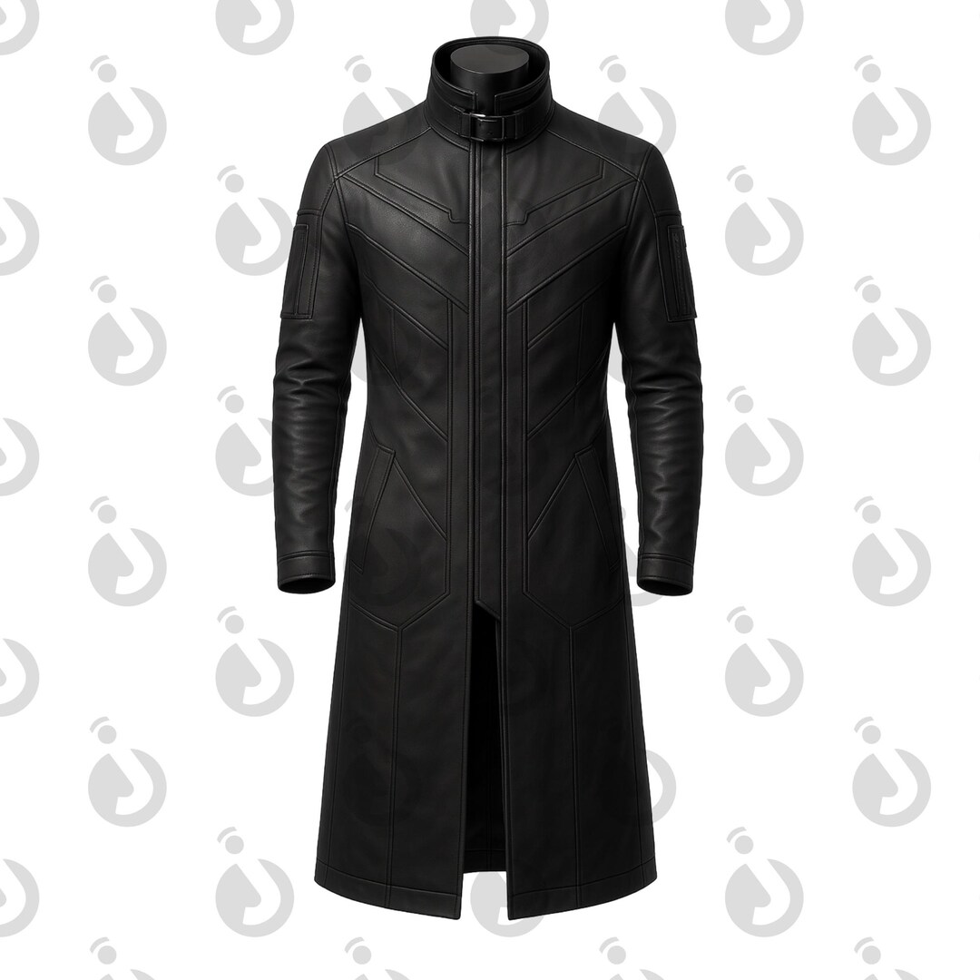 Men's Cyberpunk Leather Coat: Futuristic Gothic Costume, Techwear ...