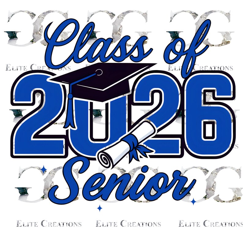 Class of 2026 Senior | Ready to Print | SVG & PNG Files | Solid Glitter ...