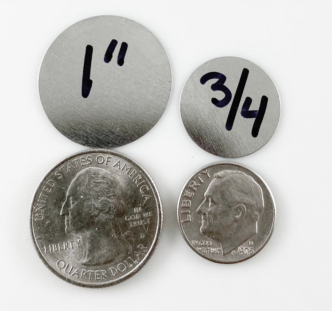 Steel Metal Discs 1" ONE INCH - 100 Discs - Etsy