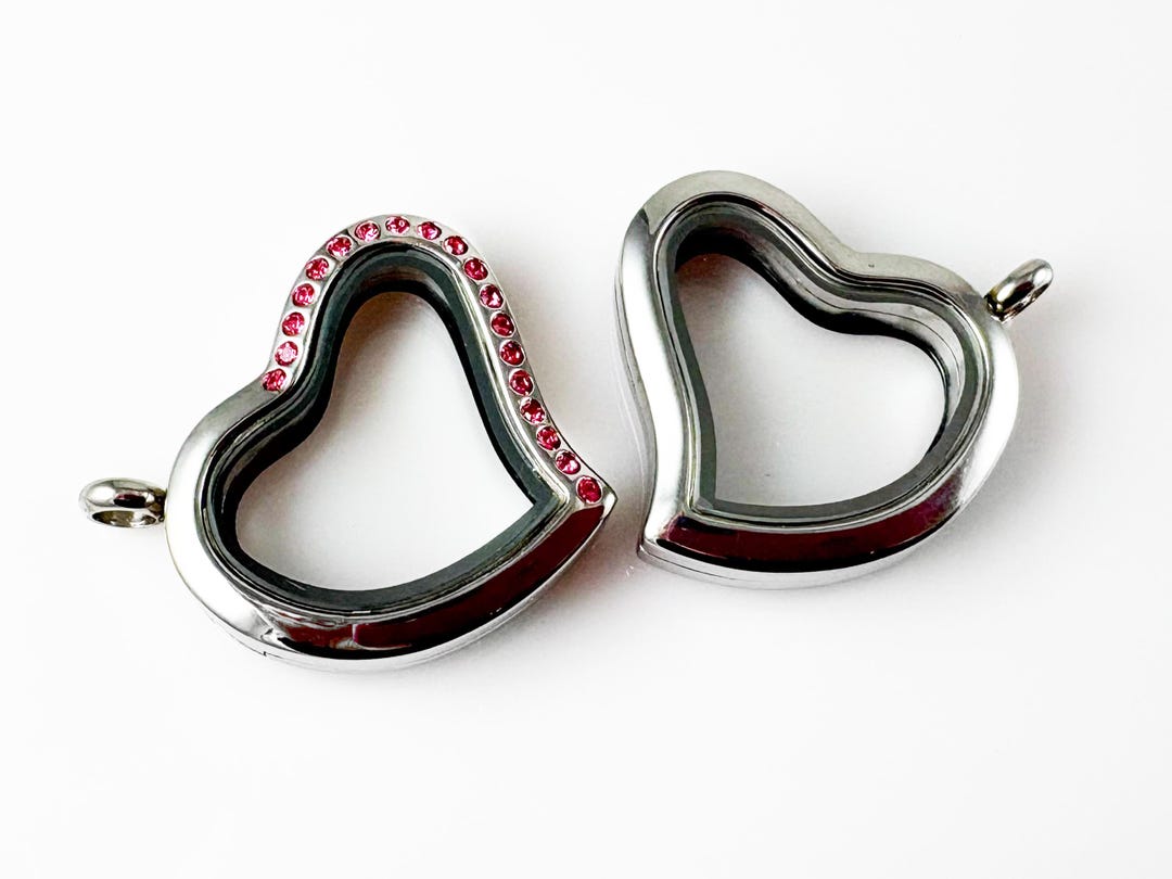 Heart Stainless Steel Memory Locket: Magnetic Closure, Reversible - Etsy