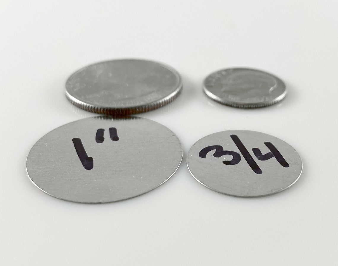 Steel Metal Discs 1" ONE INCH - 100 Discs - Etsy
