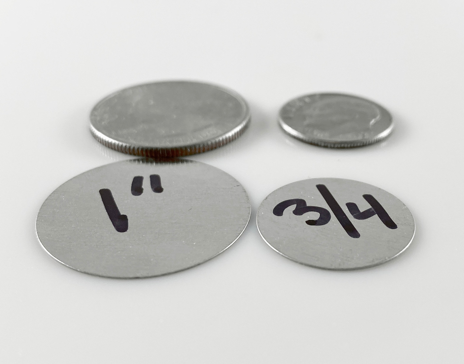 Steel Metal Discs 1" ONE INCH - 100 Discs - Etsy