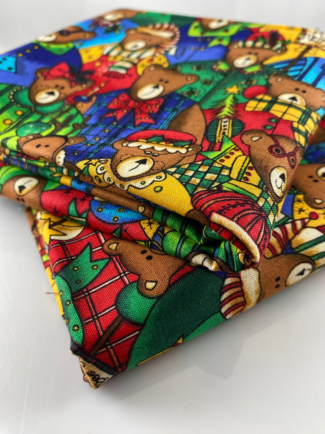 KP Kids Holiday Bears Cotton Fabric - OOP, Kari Pearson for SSI - 1 ...