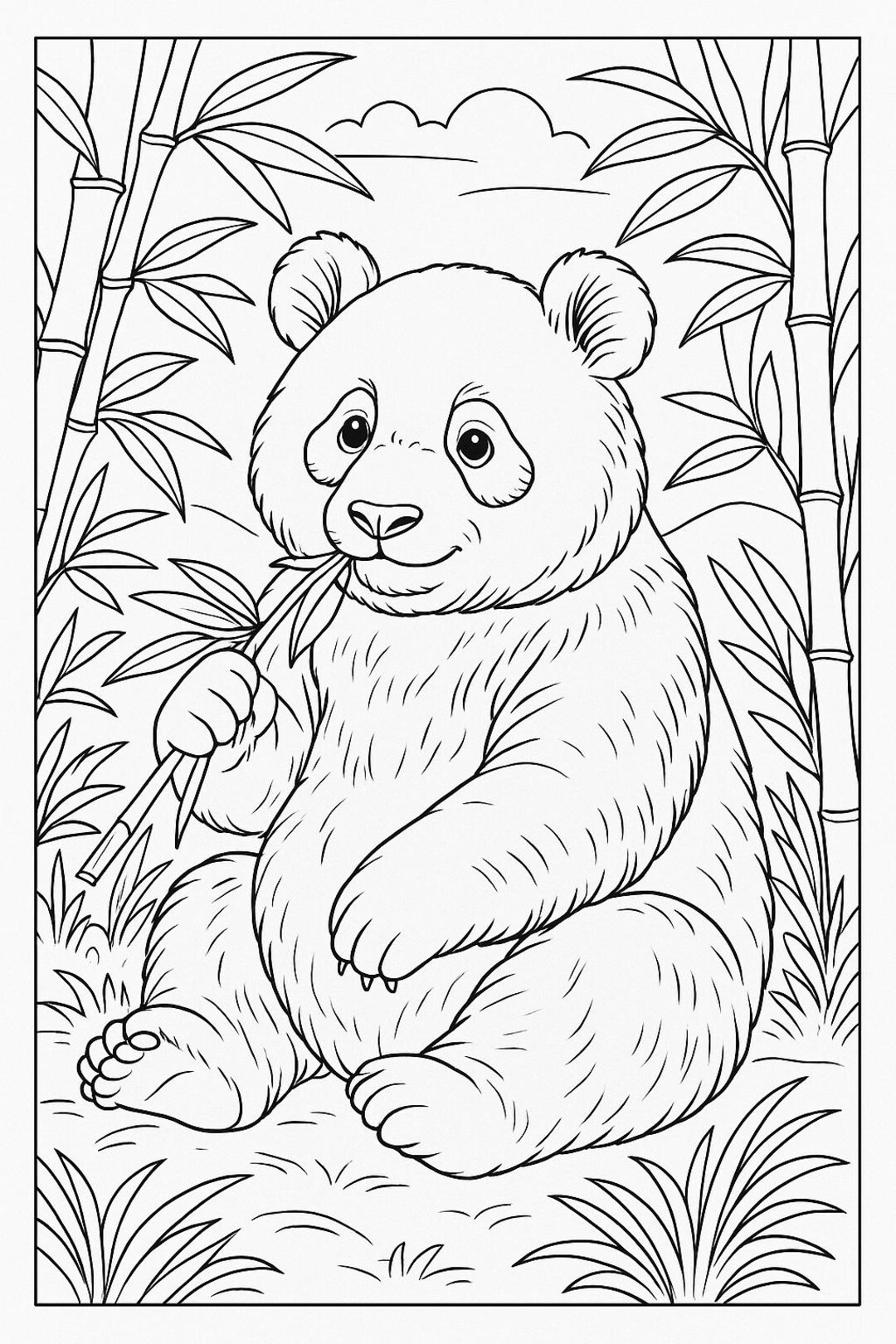 Panda Drawing Template - Etsy