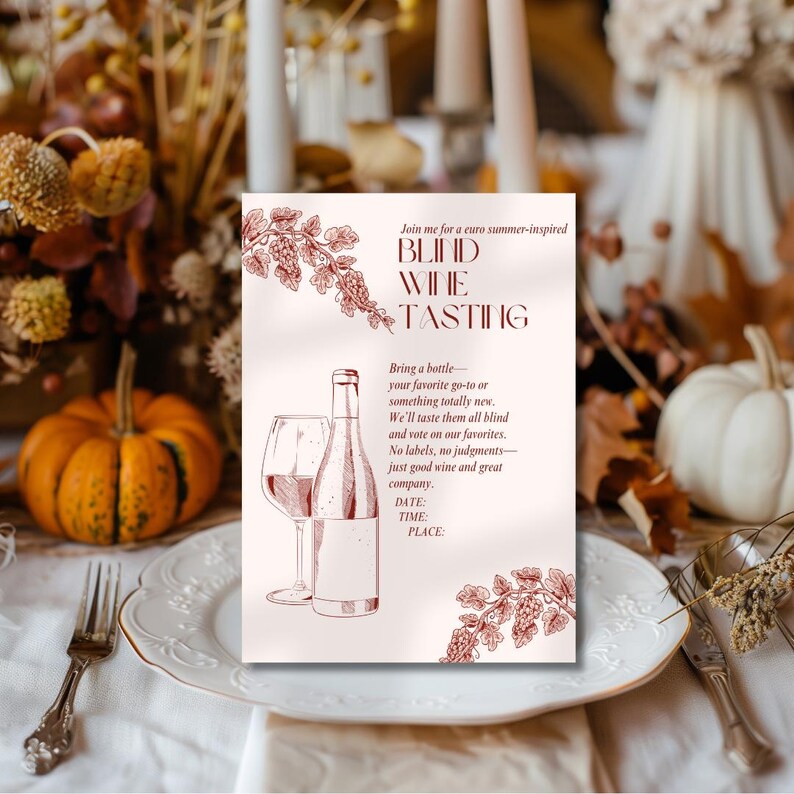 Wine Tasting Party Invitation | Wine Night Print | Printable Invitation ...