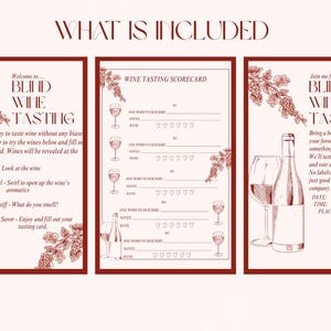 Editable & Printable Blind Wine Tasting Party Template | Canva Template ...