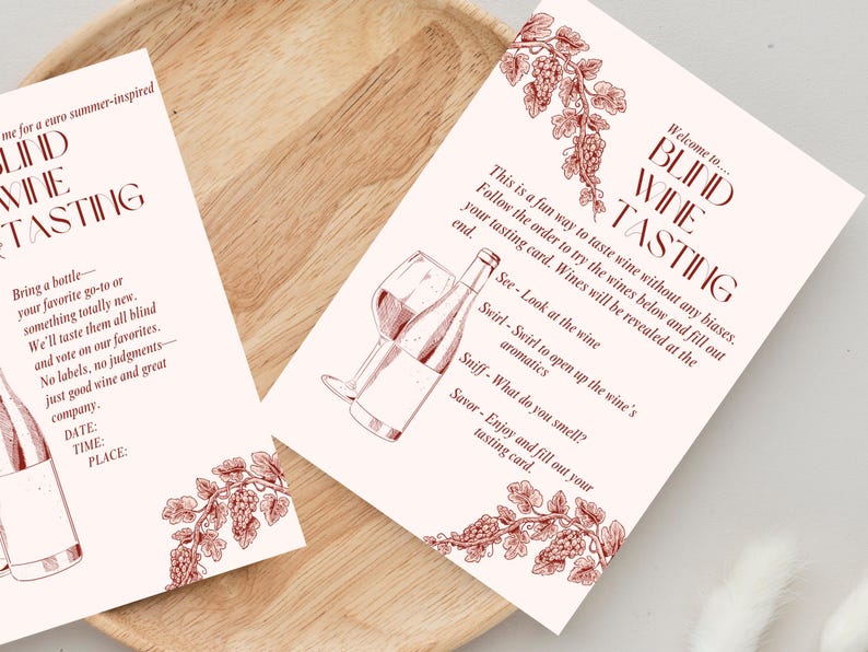 Editable + Printable + Downloadable Upgraded Blind Wine Tasting Party ...
