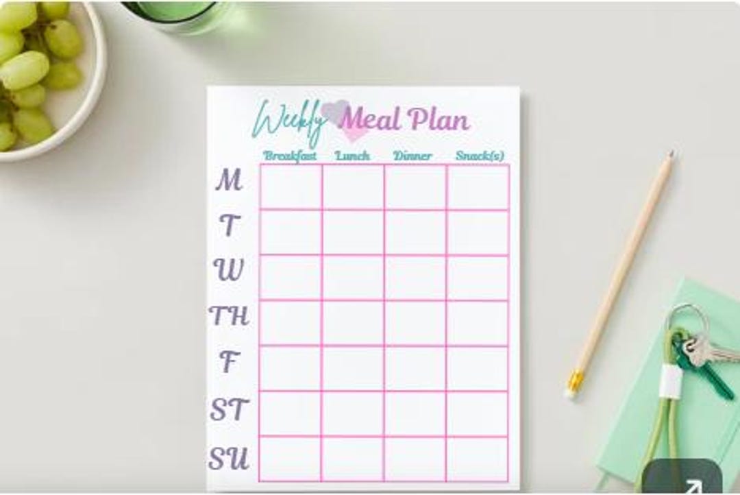 Weekly Meal Planner Printable | PDF Download | Meal Prep Organizer ...