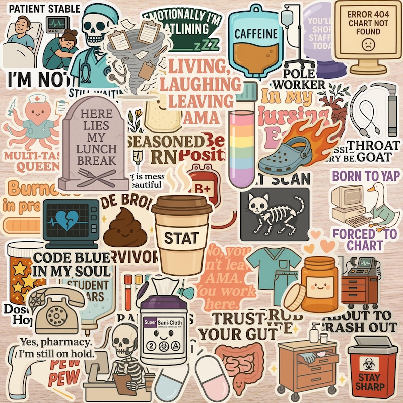 Nurse Sticker Pack Meds - Etsy