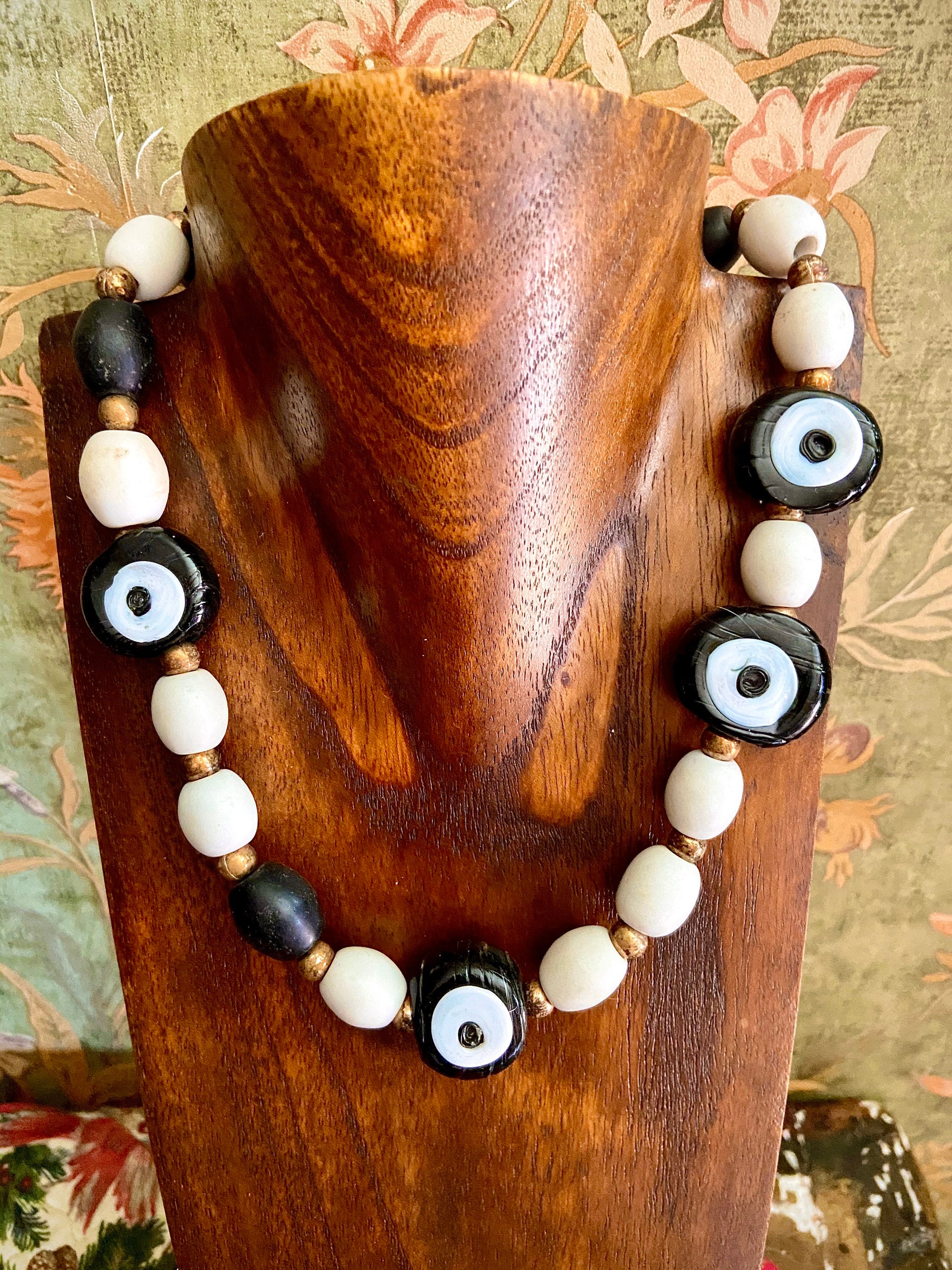 Ethnic Handmade Turkish Glass Eye beads with Antique Dutch | Etsy