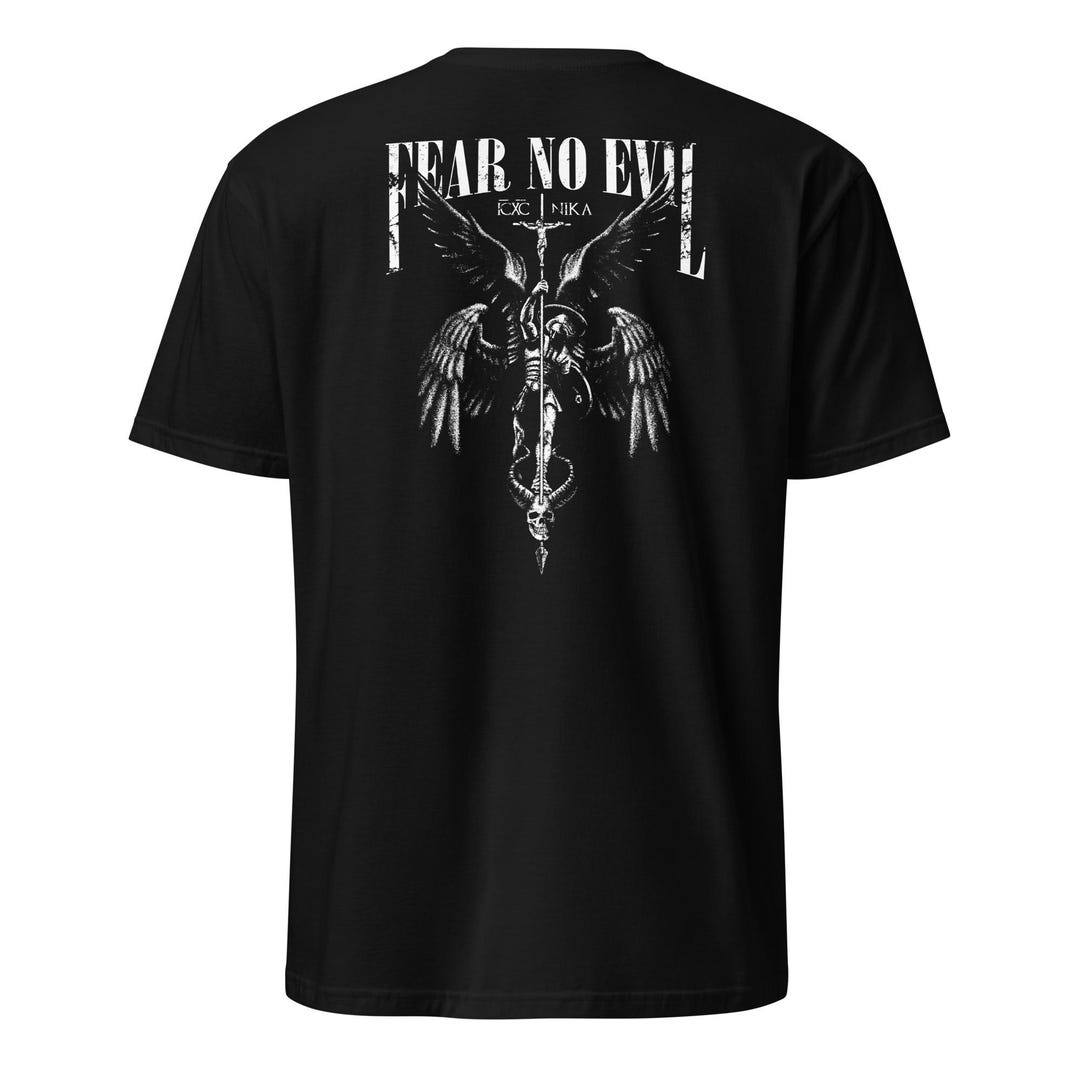 Archangel Michael Christian T-shirt: Fear No Evil, Spiritual Battle Art ...