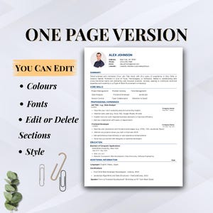 ATS Compliant Resume Template: Professional CV Design (instant Download ...