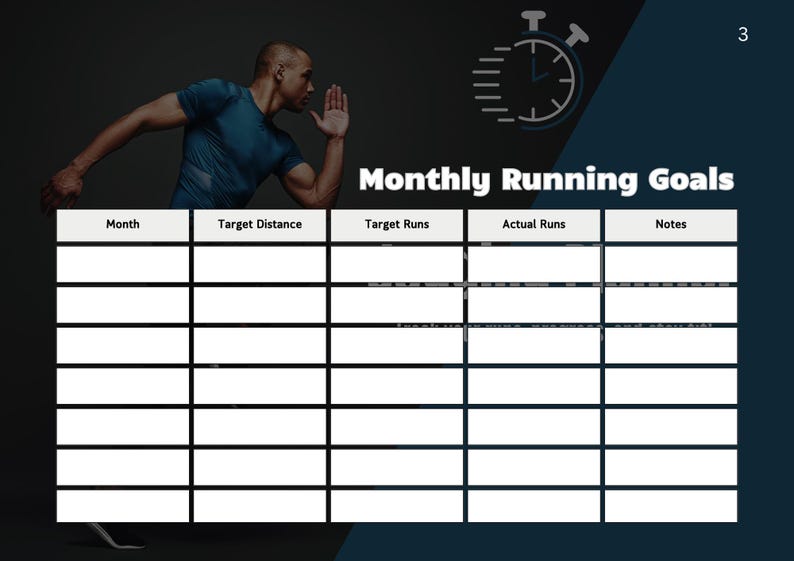 Digital Jogging Planner Printable Running Log PDF Couch to 5K Tracker ...