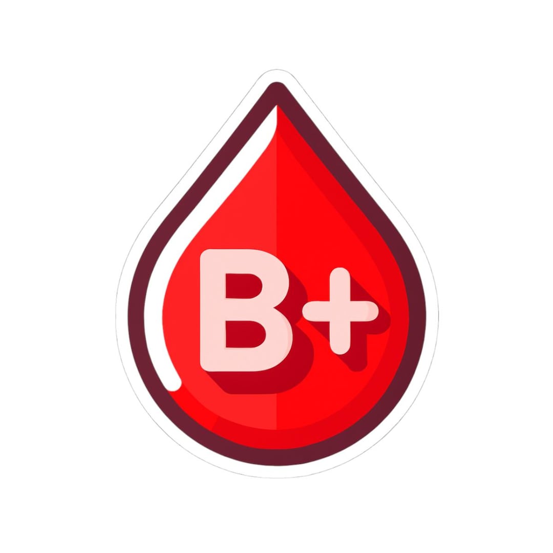 B+ Blood Drop Sticker, Glossy Decal, Laptop Stickers - Etsy