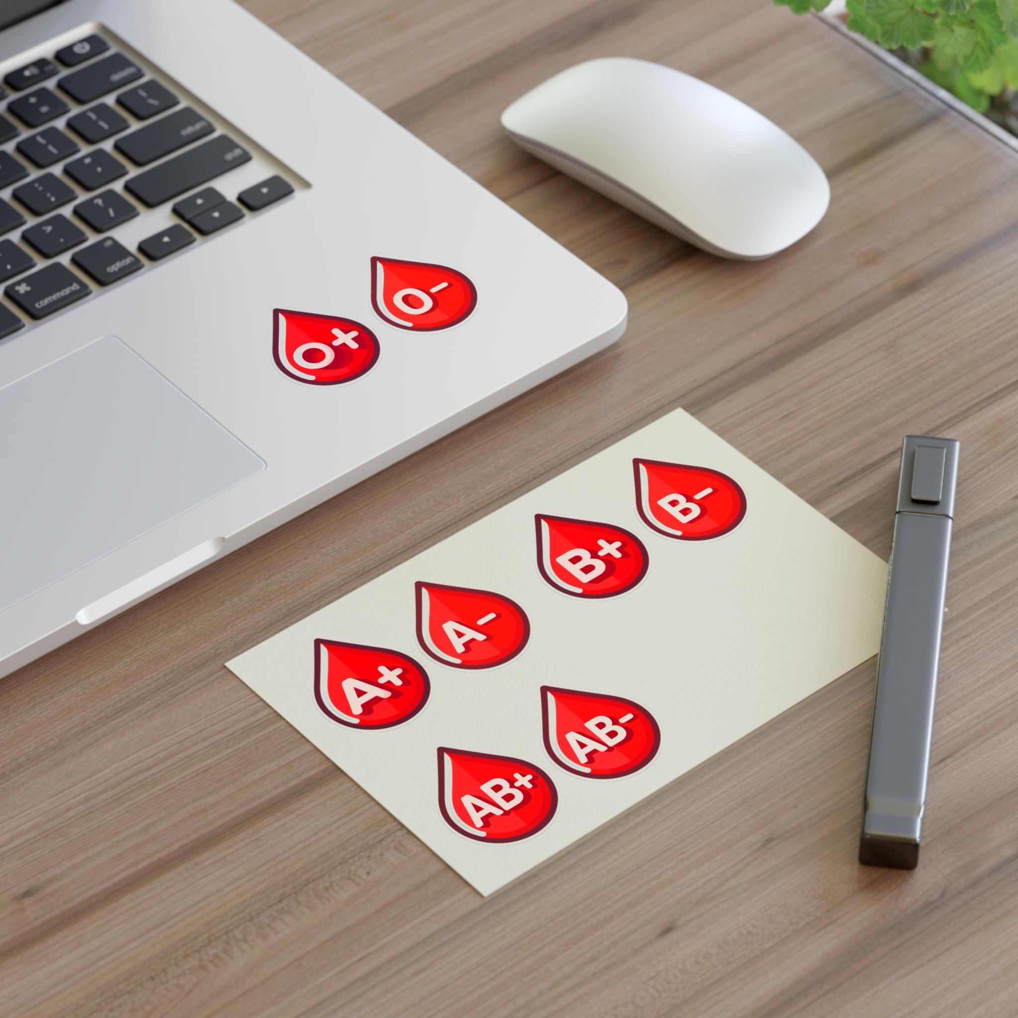 Blood Type Sticker Sheet, Medical Decals for Healthcare Workers - Etsy