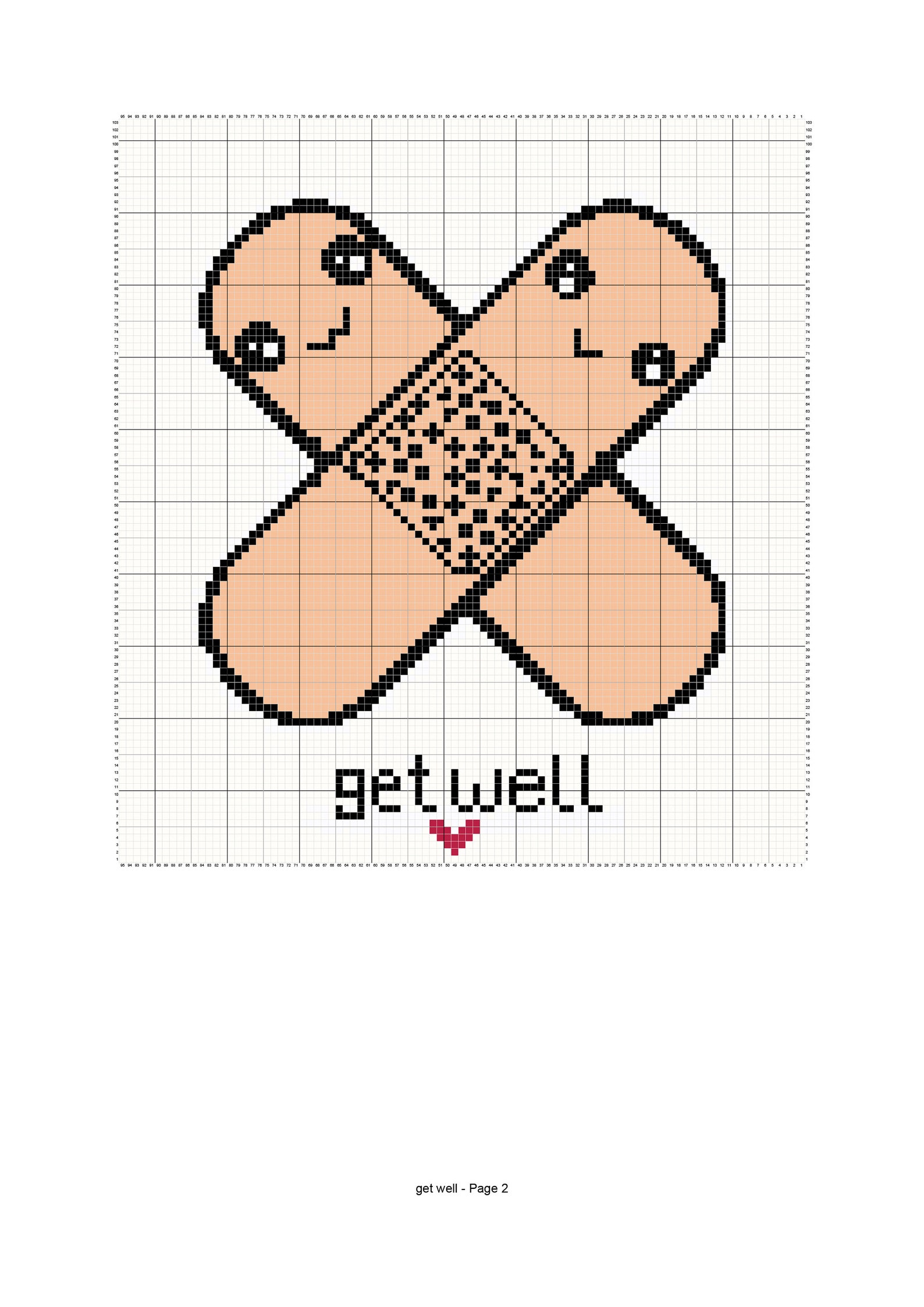 Cute Get Well Band-aids Cross Stitch Pattern - Etsy