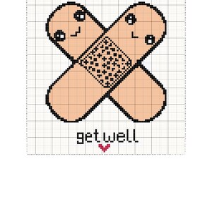 Cute Get Well Band-aids Cross Stitch Pattern - Etsy