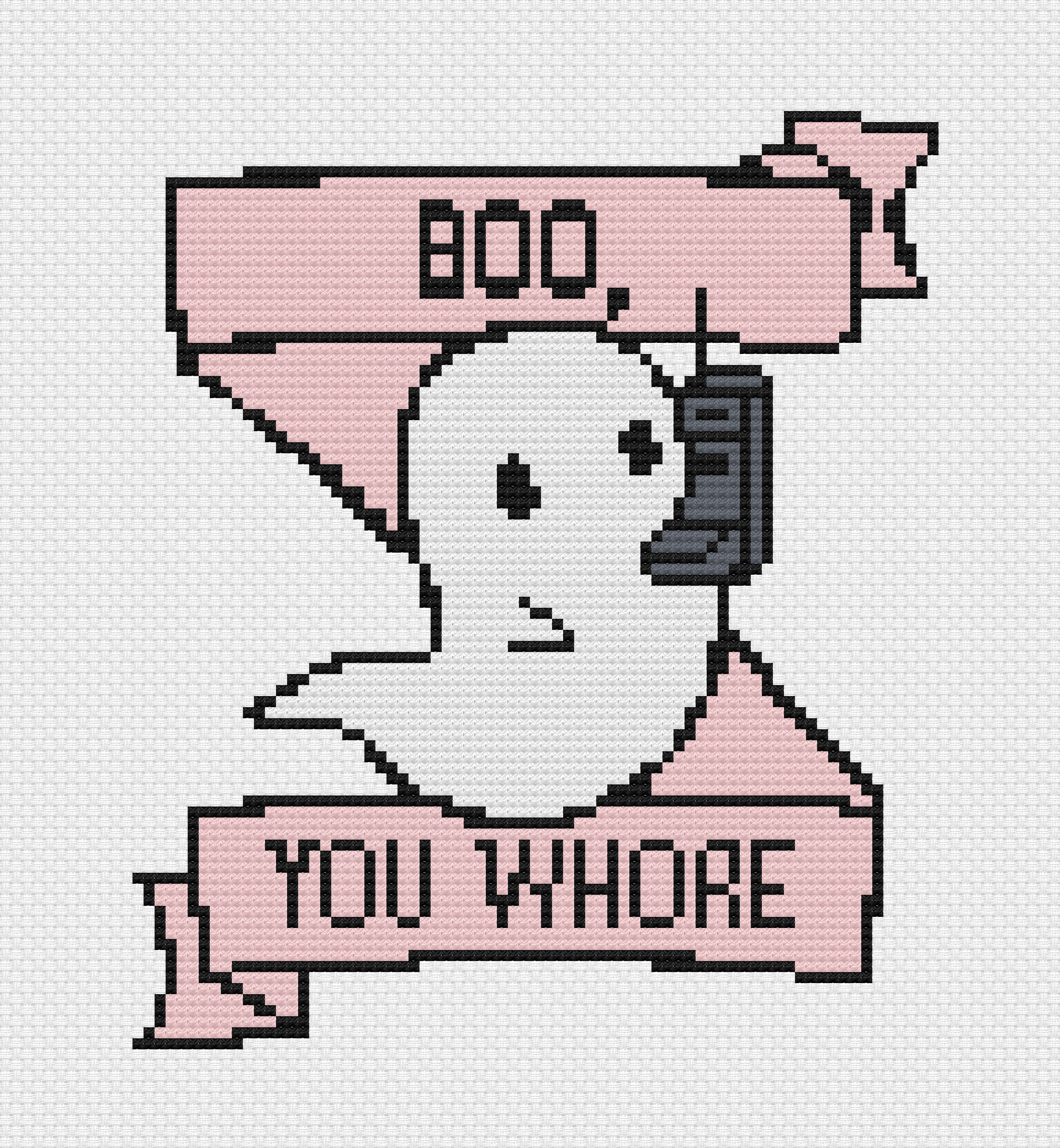 Boo You Wh*re Halloween Mean Girls Cross Stitch Pattern - Etsy
