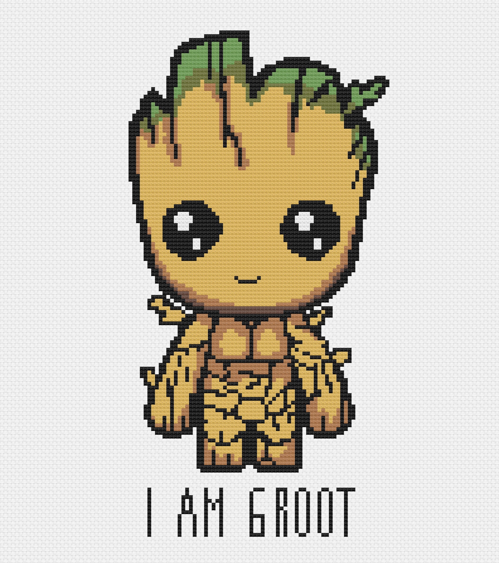 Baby Groot Cross Stitch Pattern - Etsy