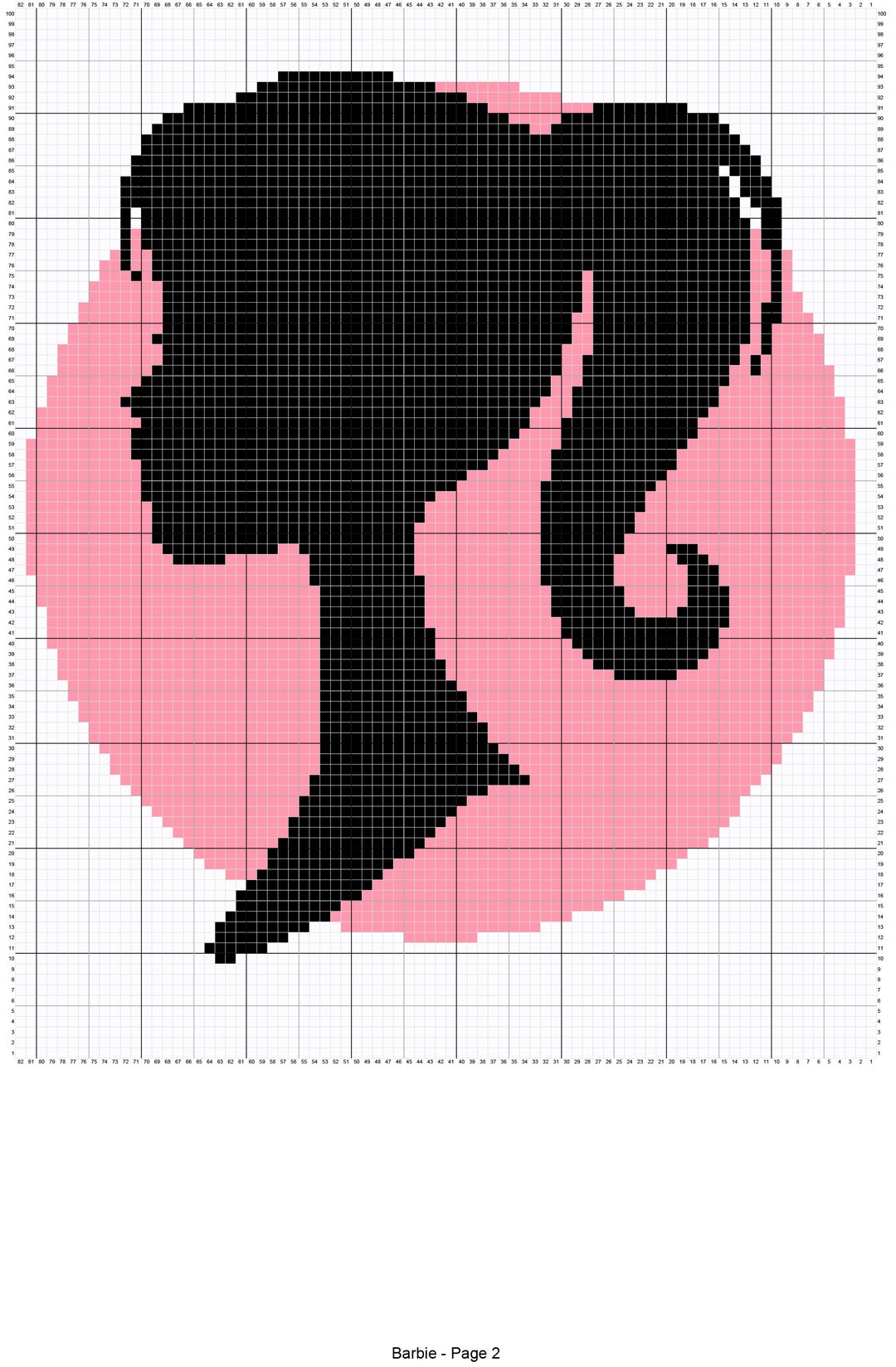 Barbie Silhouette Cross Stitch Pattern - Etsy