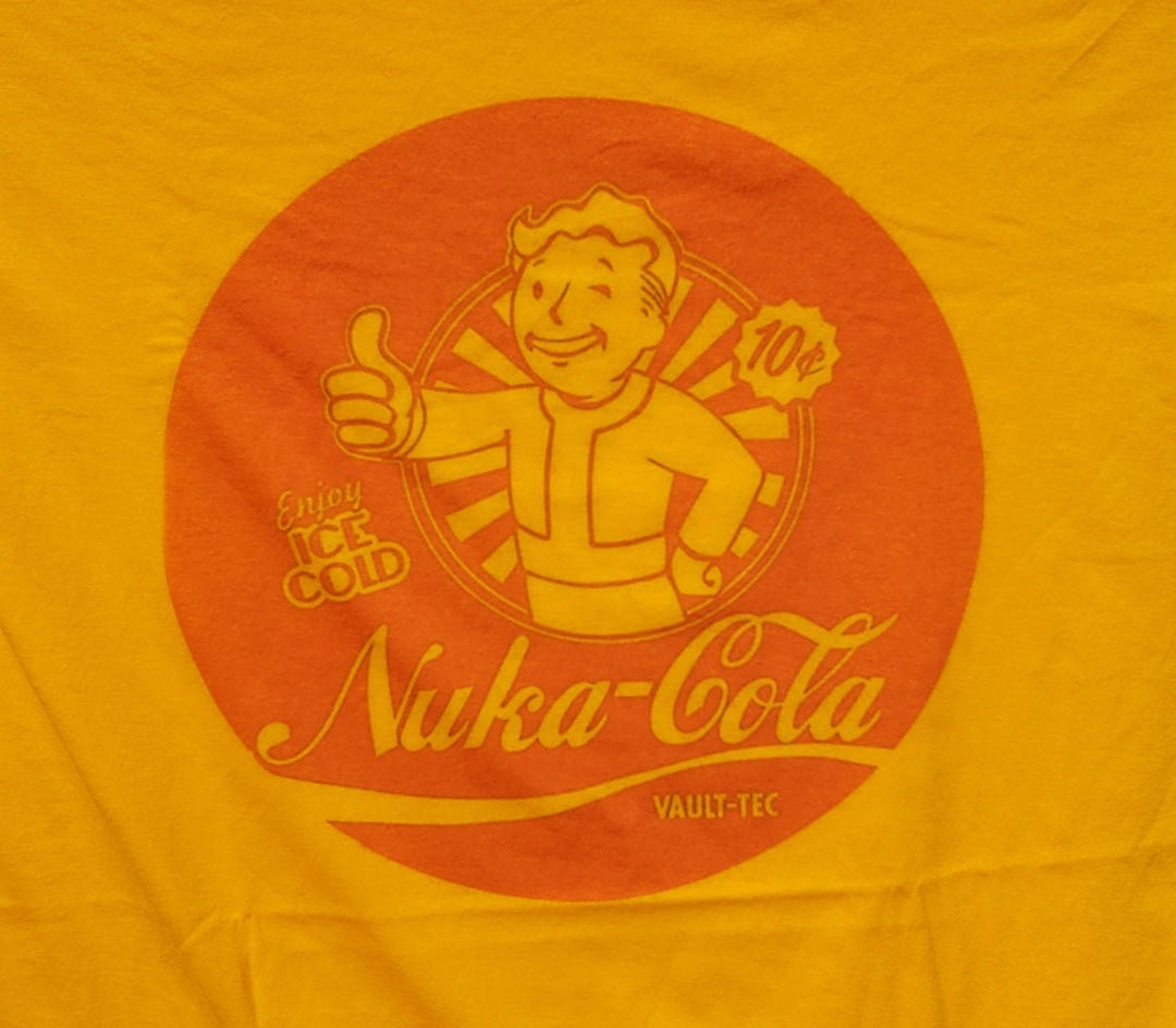 Handmade Nuka Cola T-shirt – Vault Boy Fallout Fan Apparel - Etsy