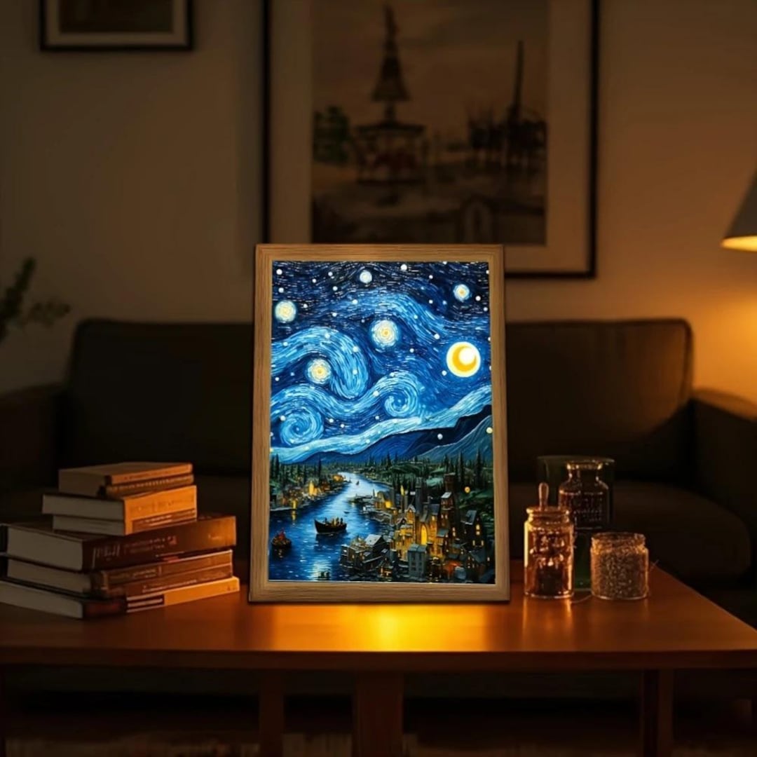 Dynamic Light Painting | Van Gogh's Starry Night 3D Optical Effects ...