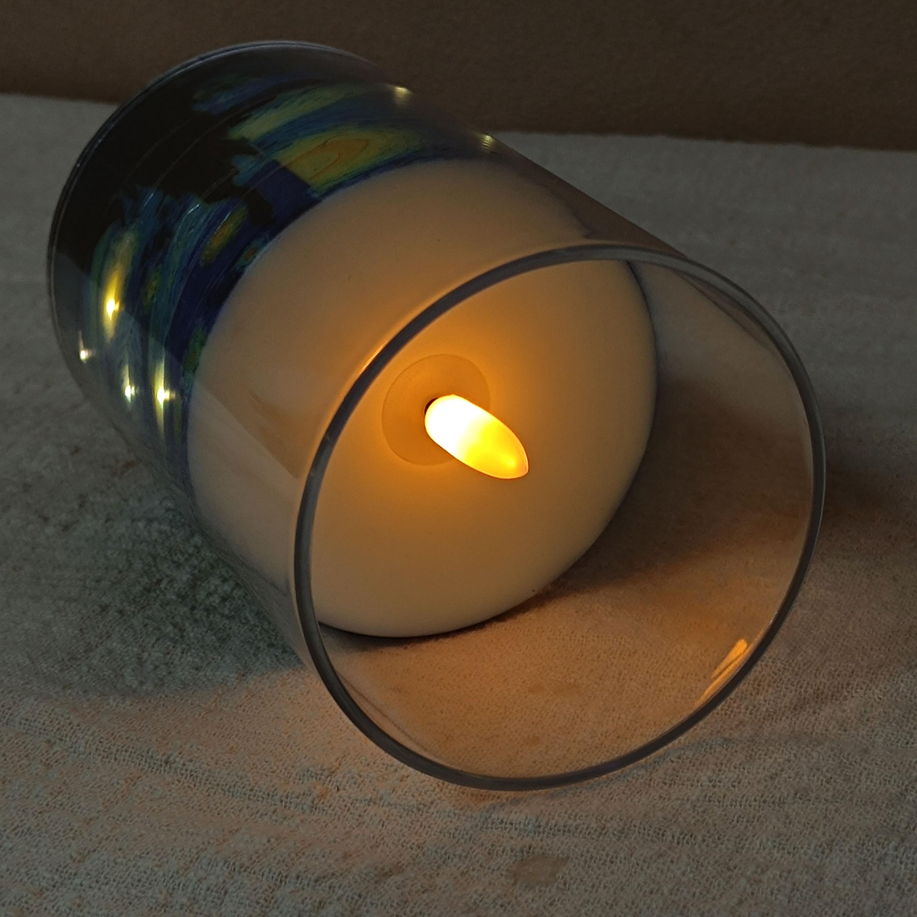 Van Gogh Starry Night LED Candle With String Light, Flameless Battery ...
