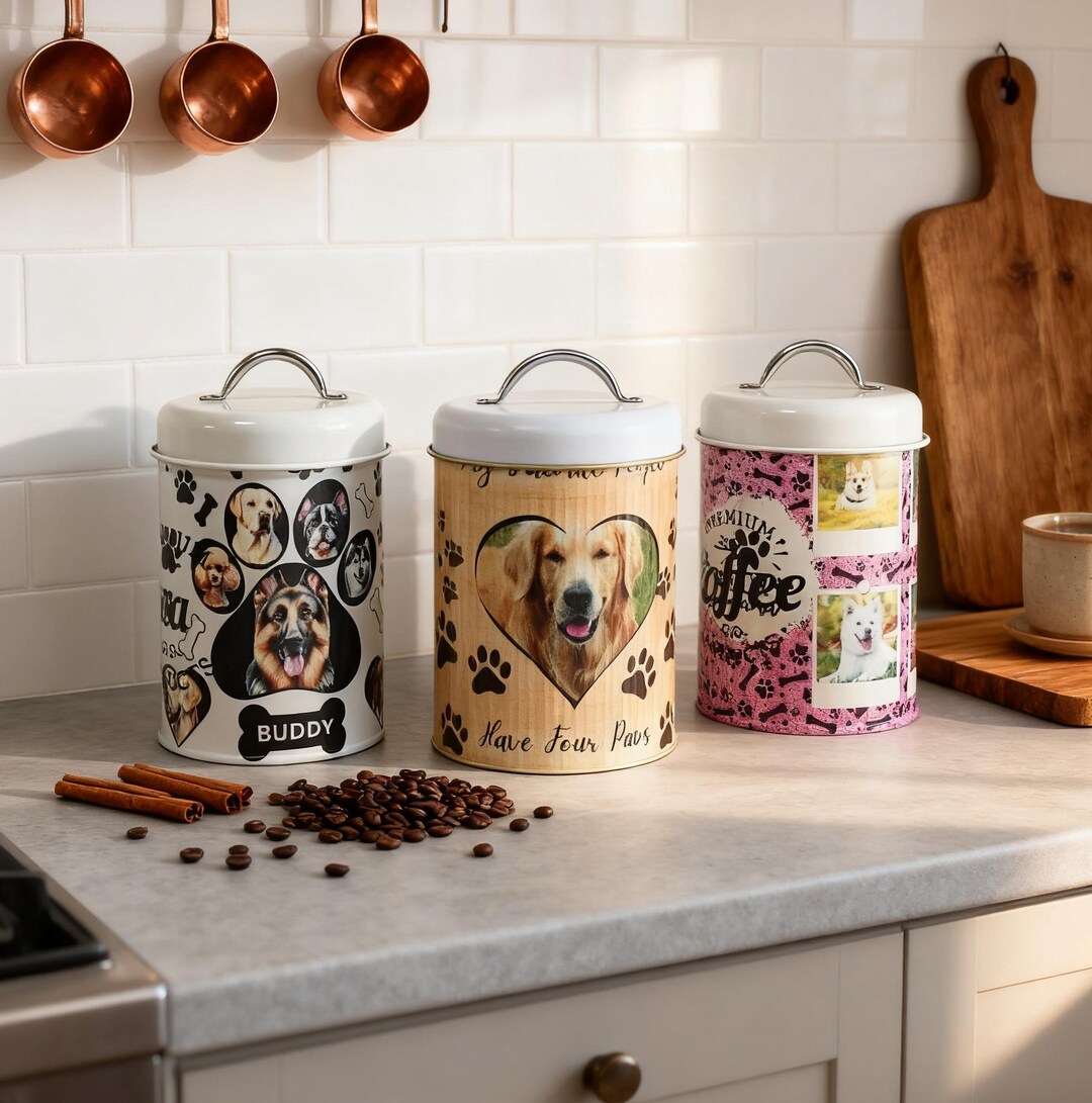 Vintage Tin Storage Jar, Kitchen Storage Container With Sealed Lid, for ...