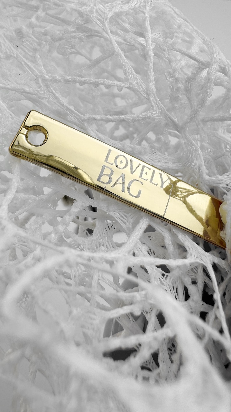 Custom Metal Tags for Bags, Gold or Silver Engraved Labels ...