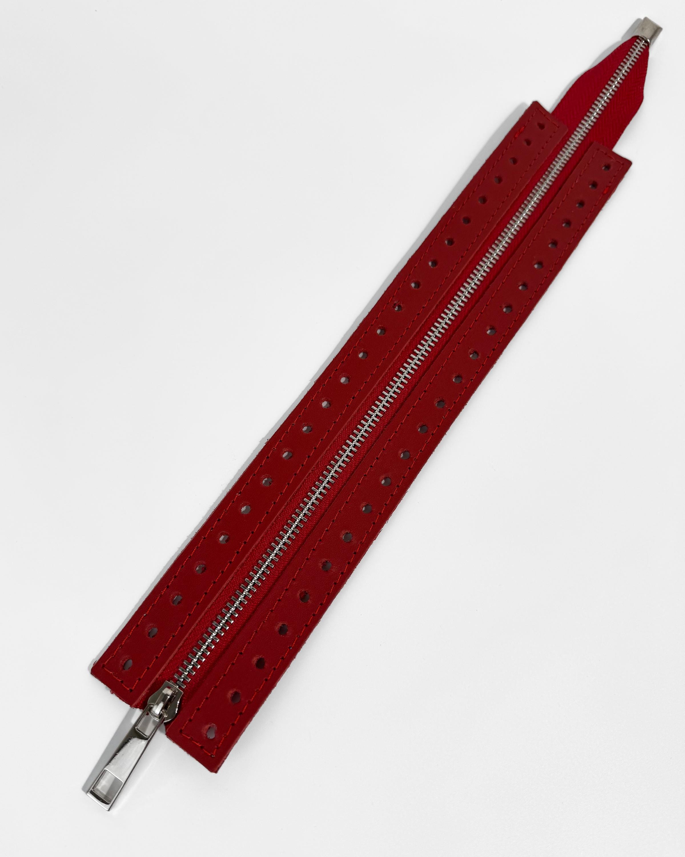DIY Leather Trim Zippers for Sewing Projects, Metal Zips With Leather ...