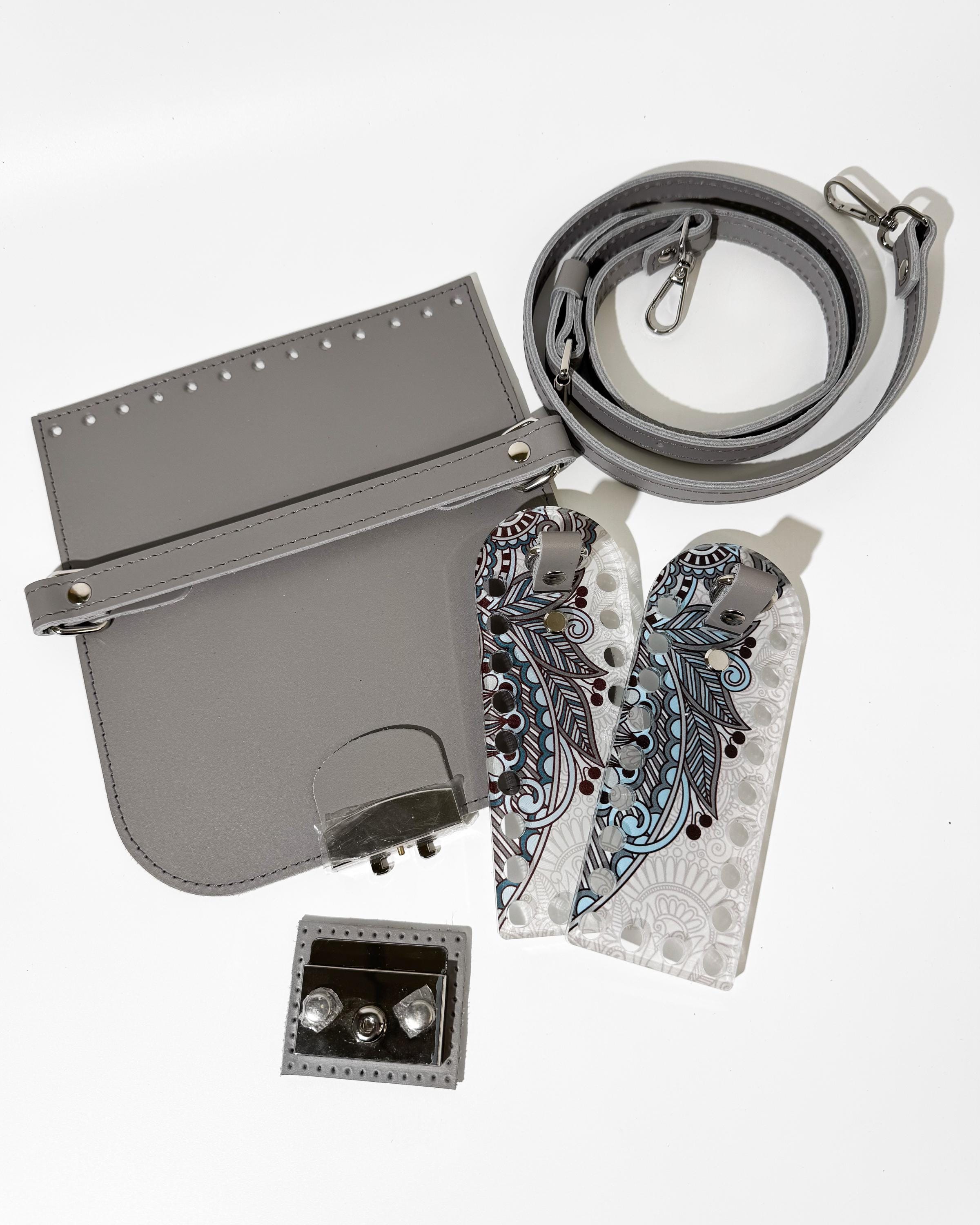 Handmade Bag DIY Kit, DIY Bag Kit With Floral Acrylic Sides, Complete ...