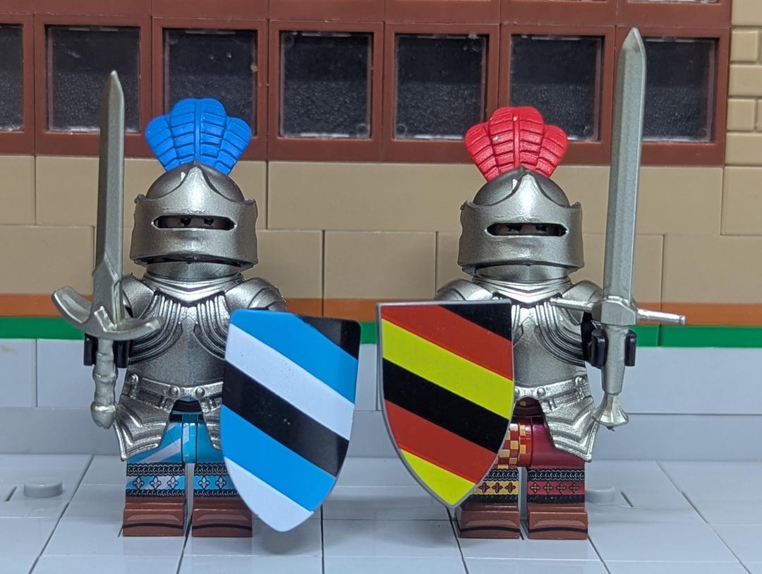 2 Custom Knight of Set Medieval Full Ammor Figure: Detailed ...