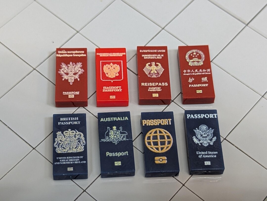 Multipack Custom Passport Screen Block Tiles Lot for Minifigures | Set ...