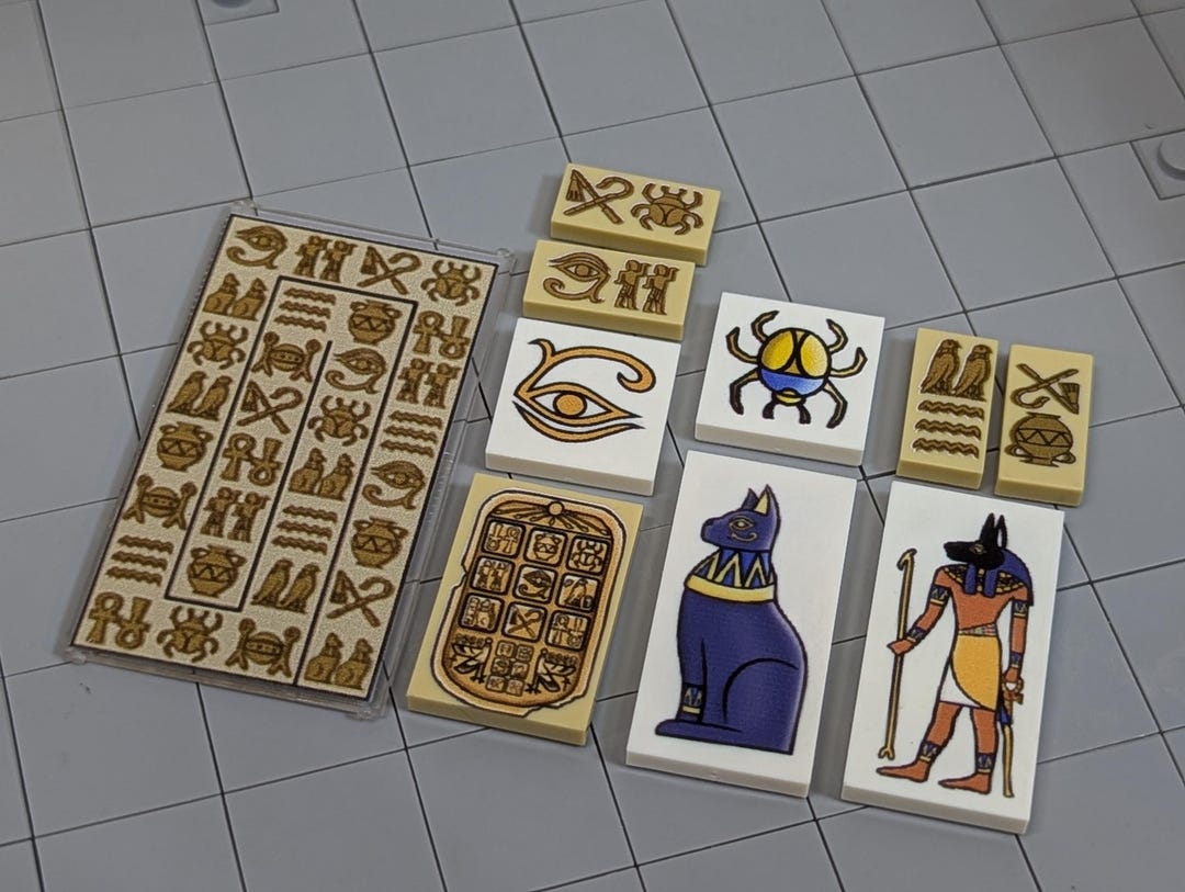 Multipack Custom Sign of Egypt Screen Block Tiles Lot for Minifigures ...