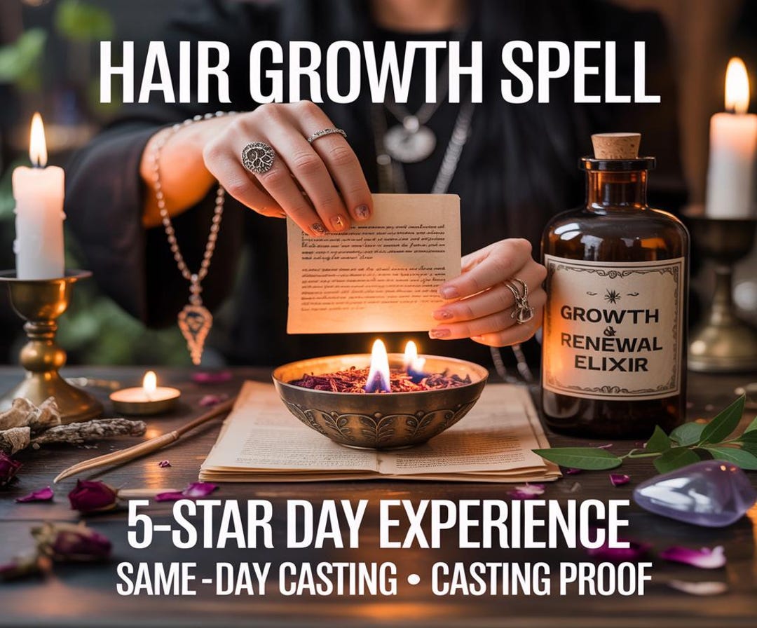HAIR GROWTH SPELL, Hair Enhancement, Scalp Energy, Vitality Boost ...