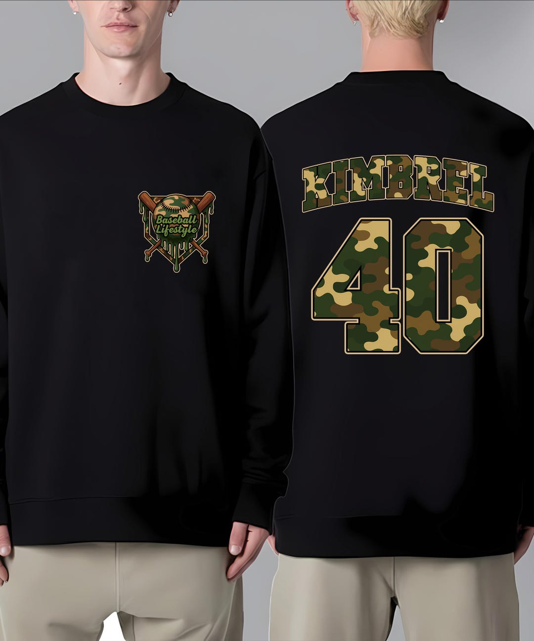 Custom Name & Number Baseball Drip Sweatshirt for Boys, Personalized ...