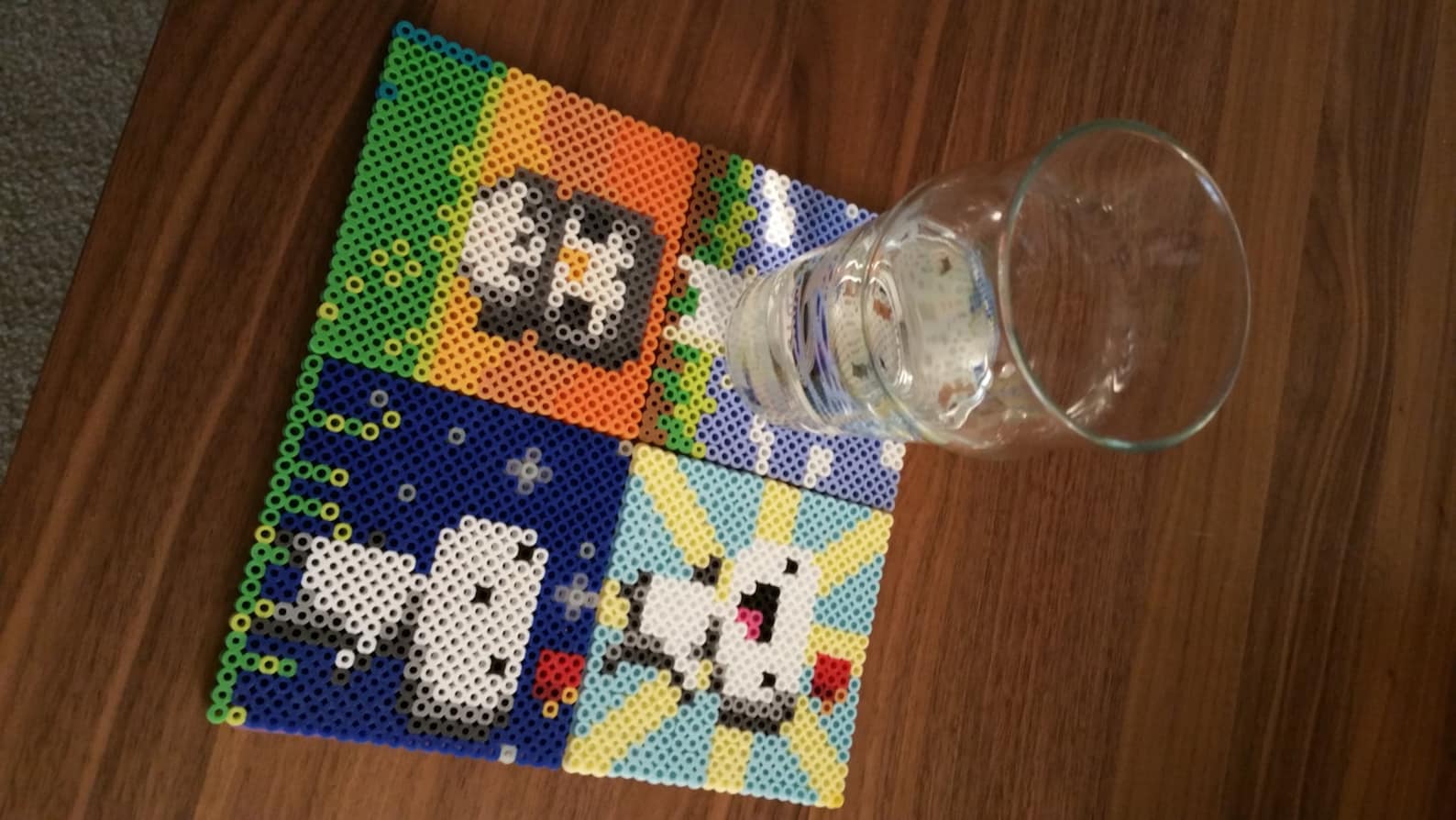Fez Video Game Inspired Gomez 8-bit Pixel Perler Coasters Set - Etsy