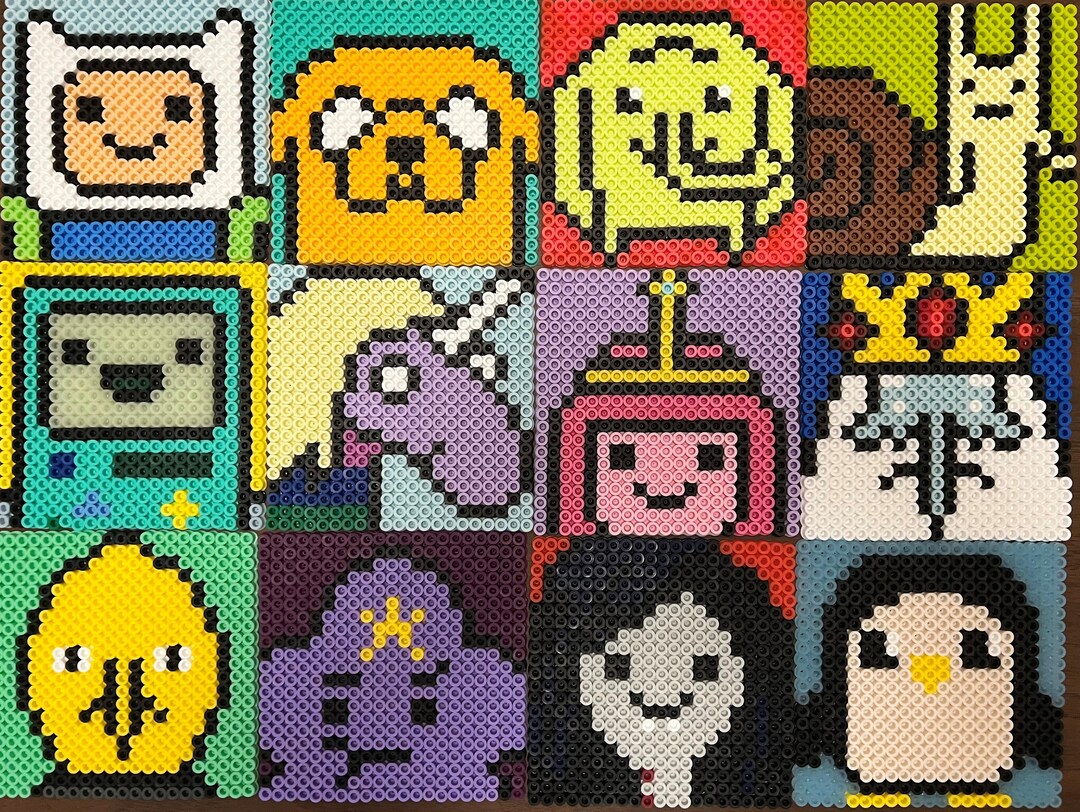 Adventure Time Inspired Perler Pixel Coasters - Etsy