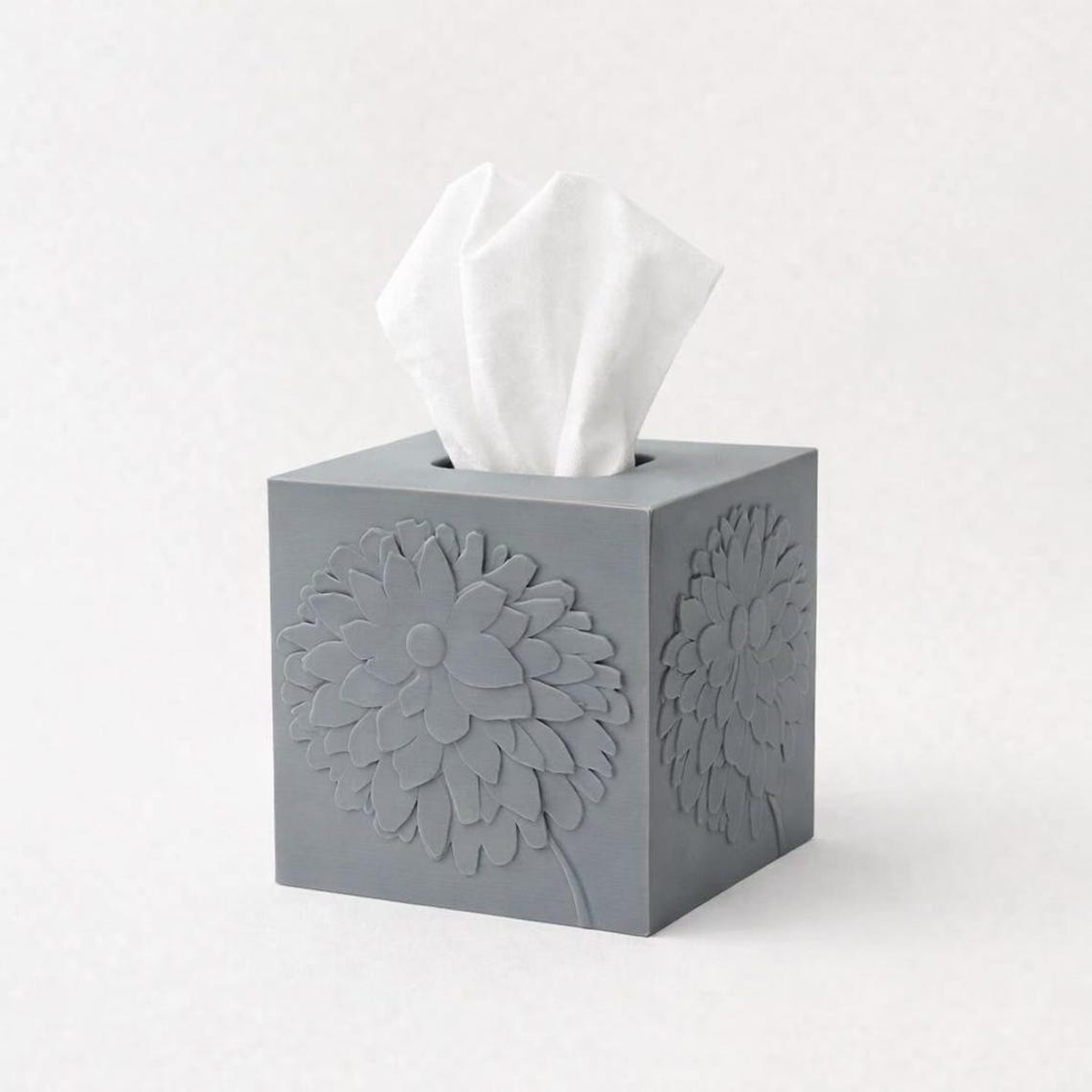 Modern Flower Tissue Box Cover – Square Cube Kleenex Decor - Etsy