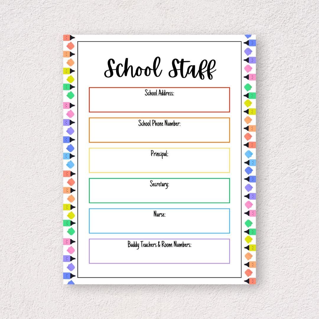 Editable Substitute Teacher Binder Template: Elementary Classroom Canva ...