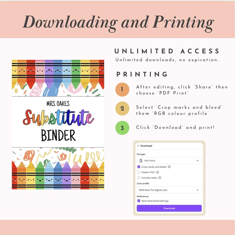 Editable Substitute Teacher Binder Template: Elementary Classroom Canva ...