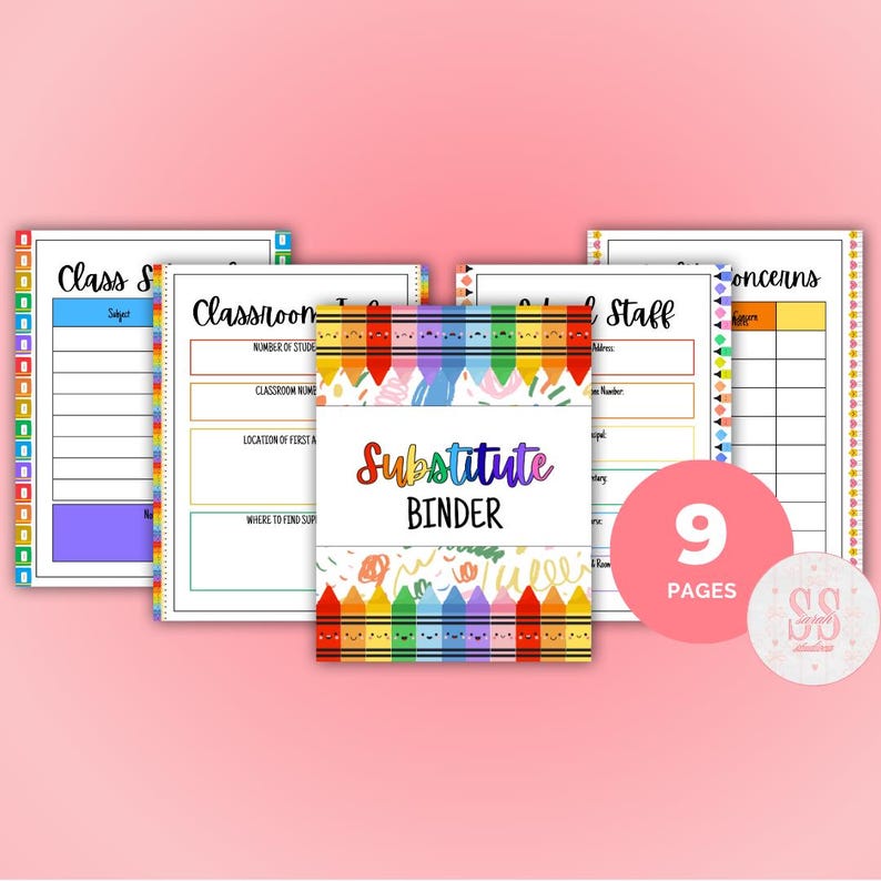 Editable Substitute Teacher Binder Template: Elementary Classroom Canva ...