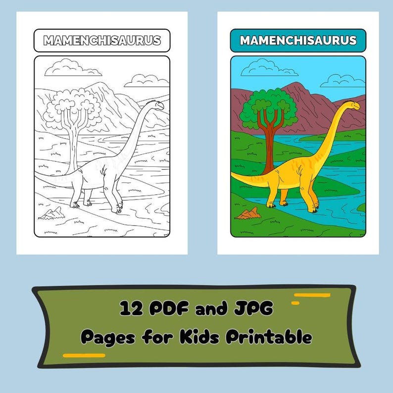 Dinosaurs Coloring Pages for Kids Printable (digital Download) - Etsy